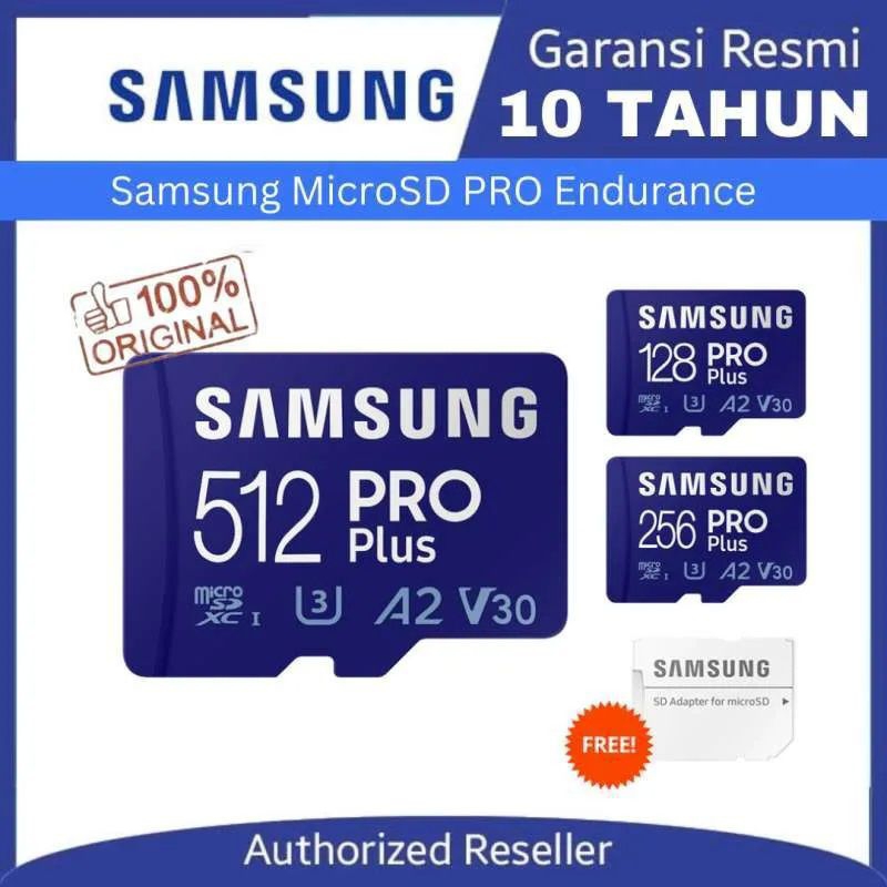 Jual SAMSUNG Memory card hp PRO PLUS 128GB / 256GB / 512GB | Shopee ...