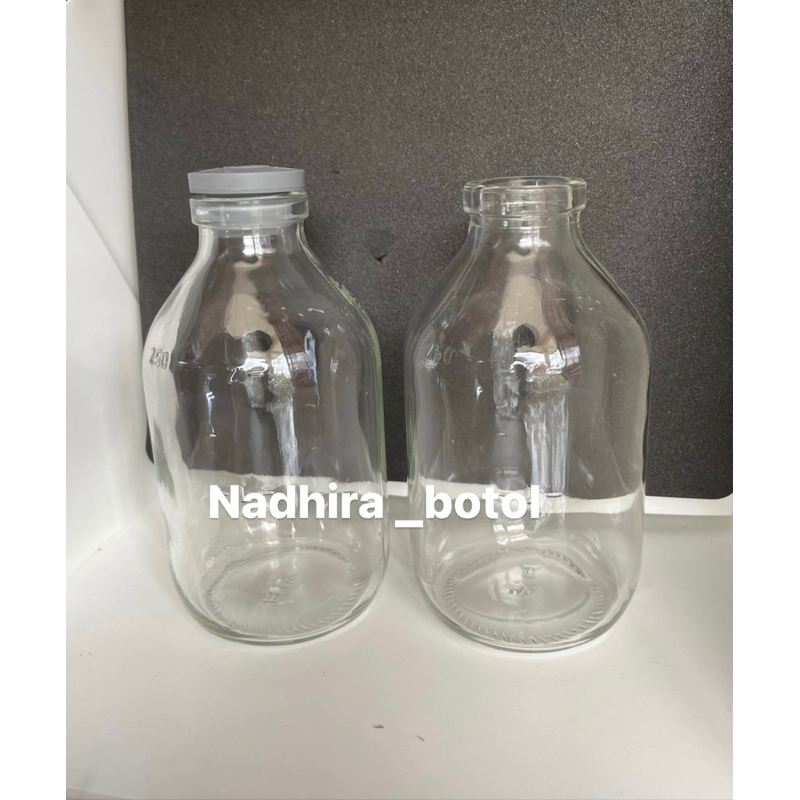 Jual Botol kaca 250ml / Botol vial 250ml / Botol kaca ASI / Botol kopi ...