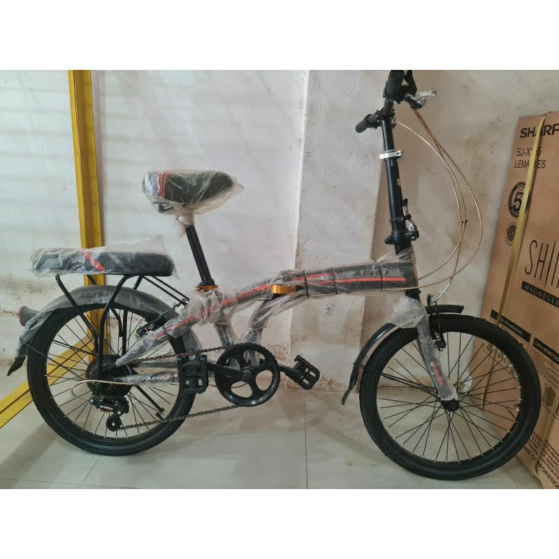 Jual Sepeda Lipat 20 inch TOTORON ( 7 SPEED dan Boncengan ) | Shopee ...