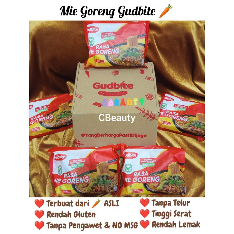 Jual Mie Goreng Gudbite 80 gram- Mi sehat dari wortel, rendah gluten ...