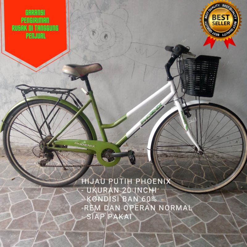 Jual Sepeda wanita cewek perempuan keranjang dewasa ukuran 26 bekas ...