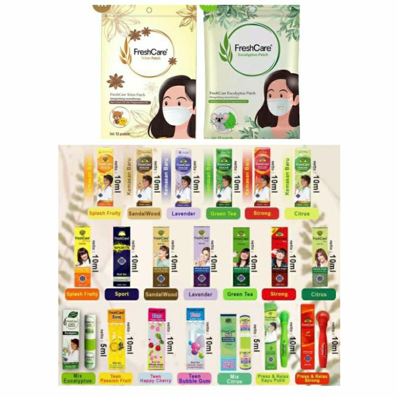 Jual FreshCare Teens Minyak Angin Aromatherapy Fresh care 10ml Roll On ...