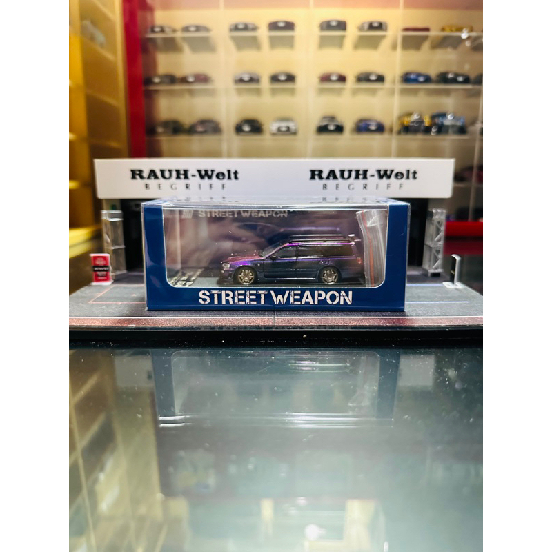 Jual Street Weapon 1:64 Nissan Stagea R34 Midnight Purple w/ Roof Trunk ...