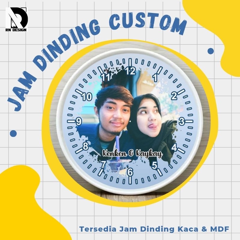 Jual JAM DINDING CUSTOM BISA PAKAI FOTO DAN TULISAN DESAIN SUKA SUKA ...