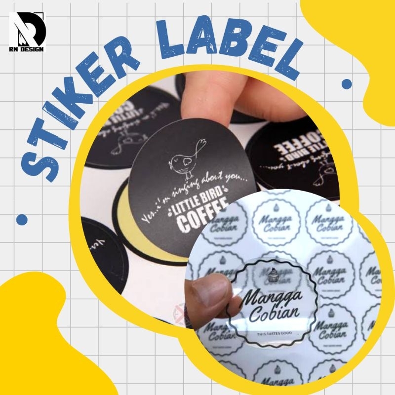 Jual STIKER LABEL VINYL 5X5CM DAPET 40 PCS | Shopee Indonesia