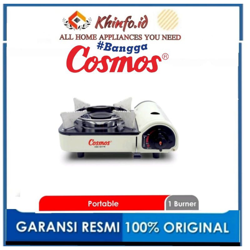 Jual KOMPOR GAS PORTABLE COSMOS 1 tungku CGC-121PN kompor 1 tungku tekanan rendah | Shopee Indonesia