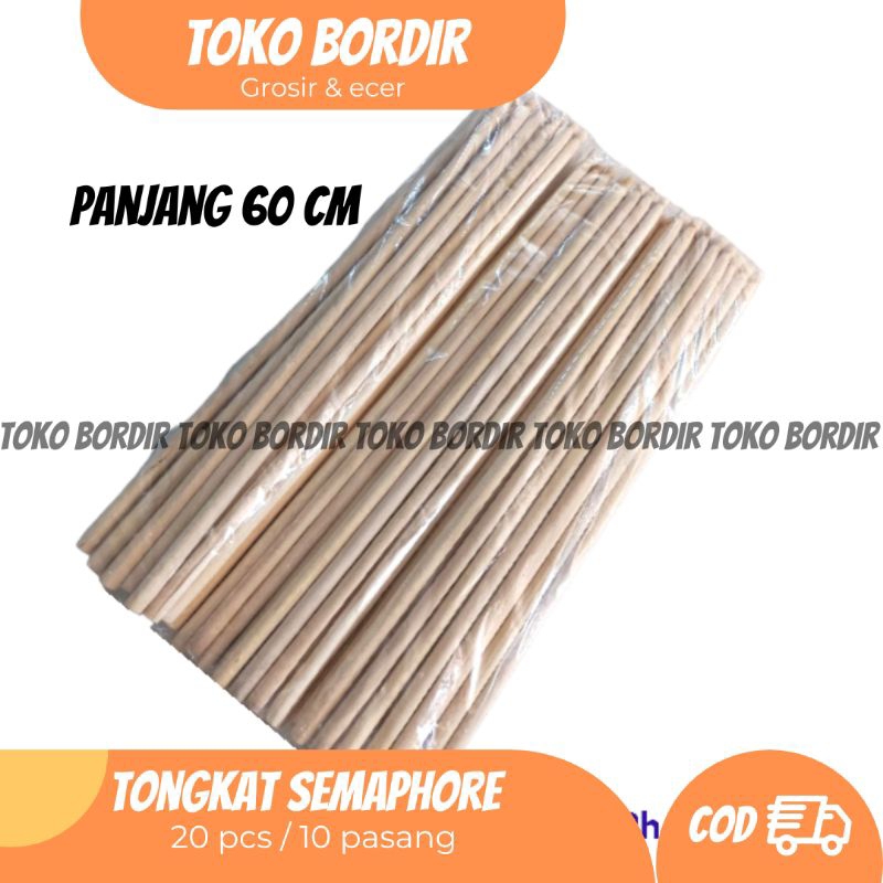 Jual Tongkat semaphore 20 pcs / 10 pasang | Shopee Indonesia