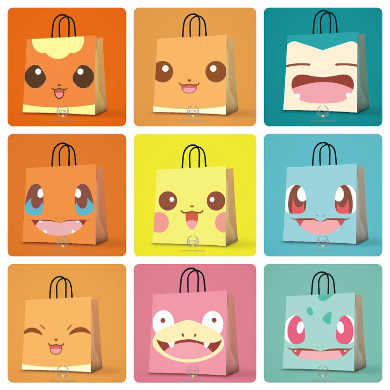 Jual Paper bag Custom Pikachu Goodie Bag Ulang Tahun Anak Tas Kado Tas ...