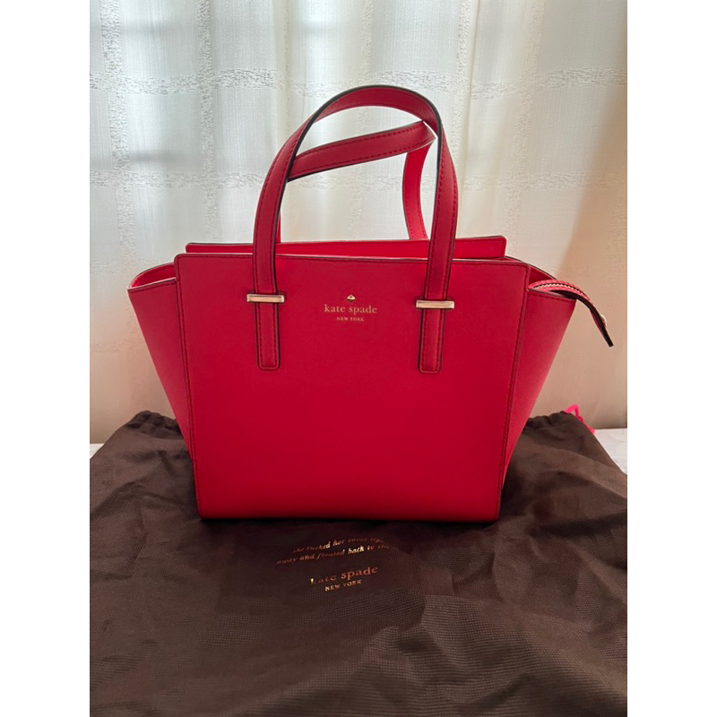 Jual PRELOVED Kate Spade Hayden Red Satchel Bag (Second) | Shopee Indonesia