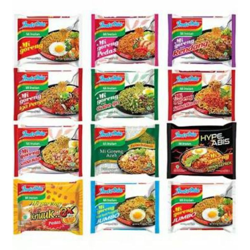 Jual Indomie Satuan Mie Instan All Varian | NEW Rawon Pedas Mercon, Mie ...