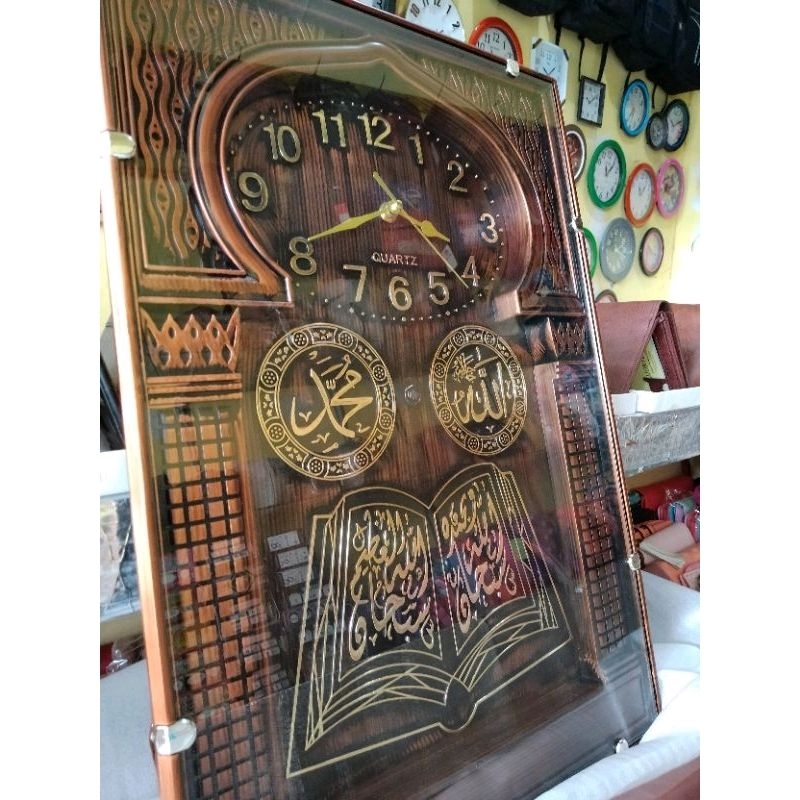 Jual Jam Dinding Kaligrafi Kotak Super Besar Diamond 52 x 36 cm ...