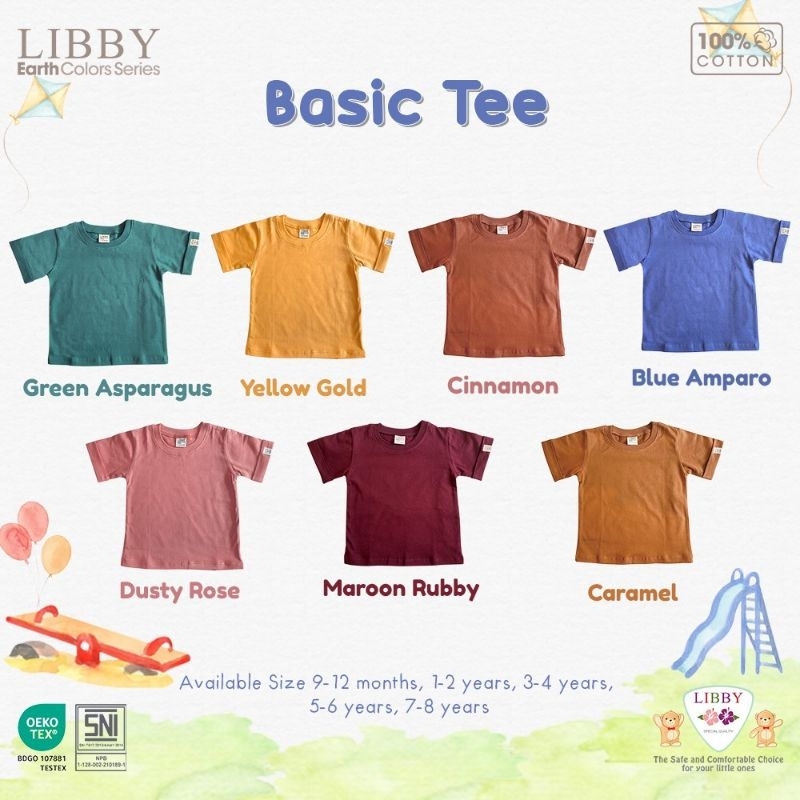 Jual LIBBY BABY BASIC TEE KAOS POLOS ANAK LIBBY UNISEX ATASAN BAJU ...