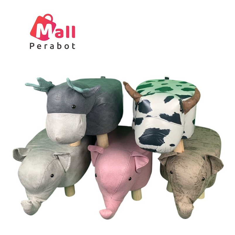 Jual Mall Perabot | Stool Kursi Bulat Karakter Hewan | Bangku Anak ...
