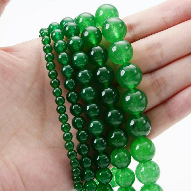 Jual Manik Batu Jade Giok Salju Hijau Chalchedony 4-10mm | Shopee Indonesia