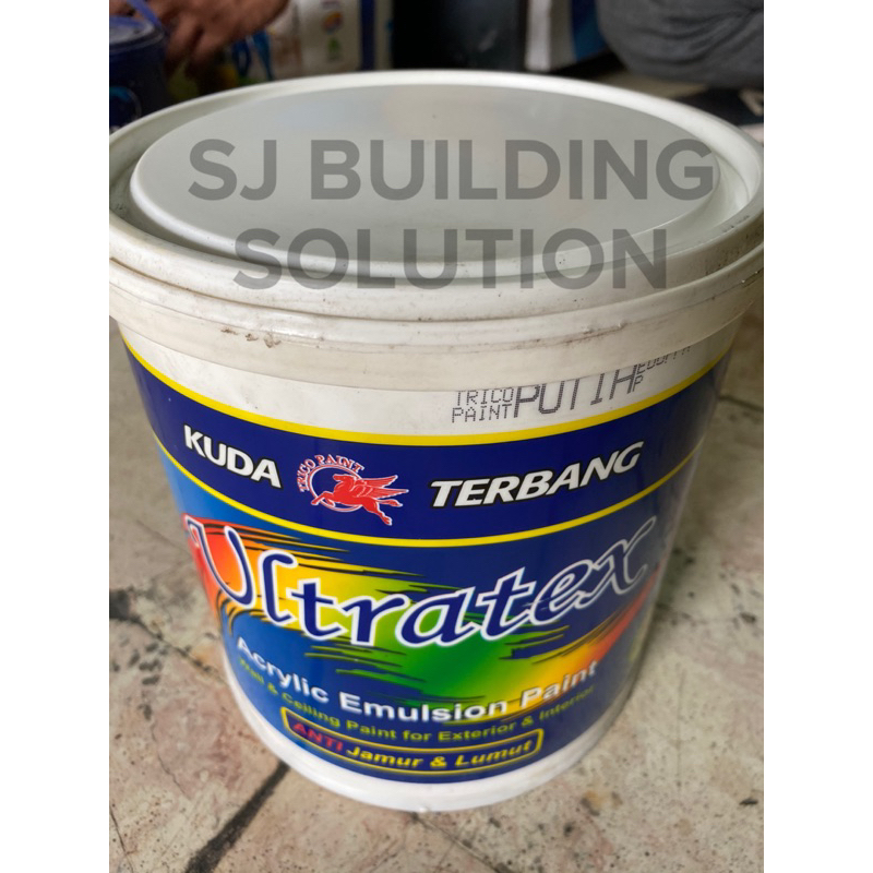 Jual CAT TEMBOK KUDA TERBANG ULTRATEX PUTIH PER GALON 5KG 5 KG KUDA TERBANG CAT AIR | Shopee ...