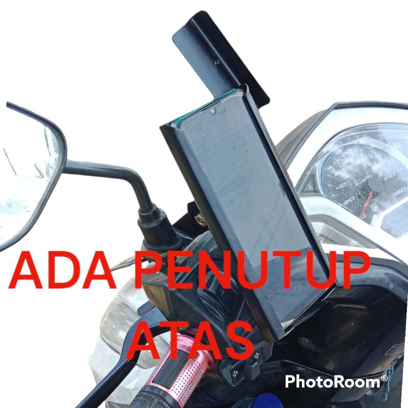 Jual holder hp motor besi spion stang universal gojek maxim grab gps di ...