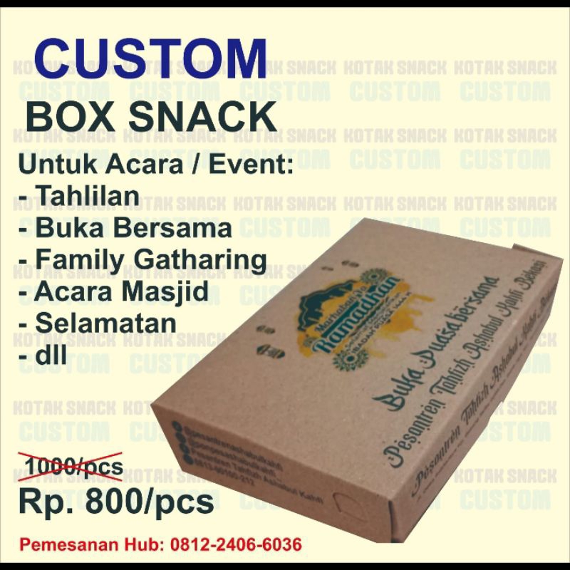 Jual Snack Box Custom/paper lunch box | Shopee Indonesia