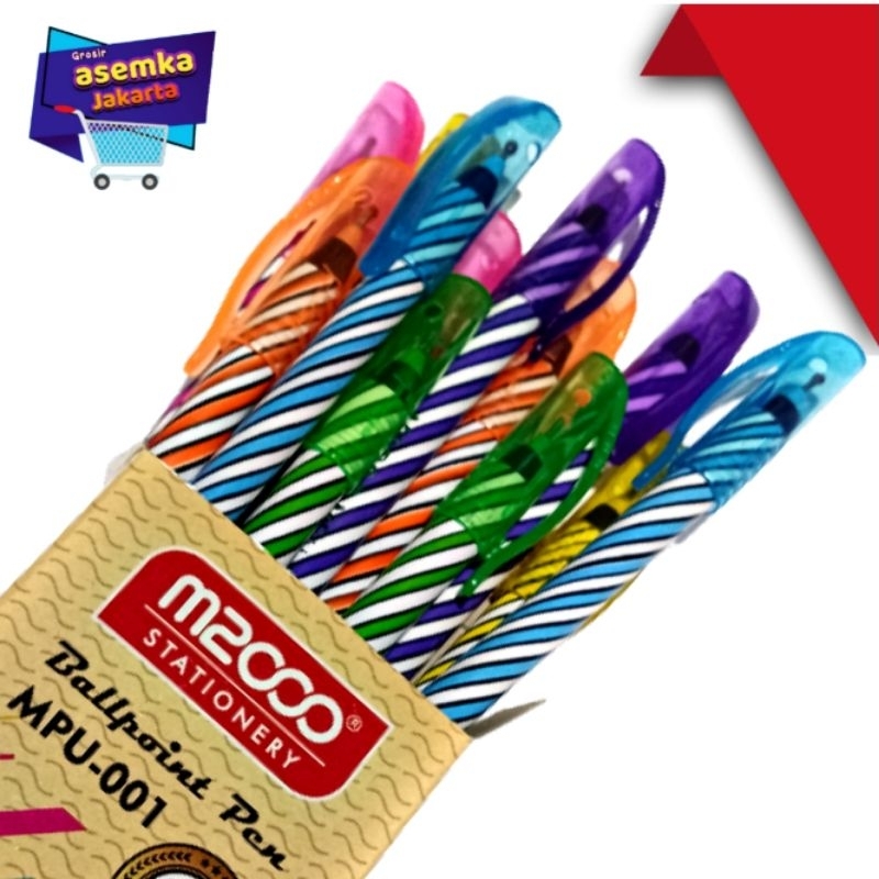 Jual Bolpen Pulpen M2000 Pen Ulir Pen Lilin 0.7mm isi 12pcs | Shopee ...