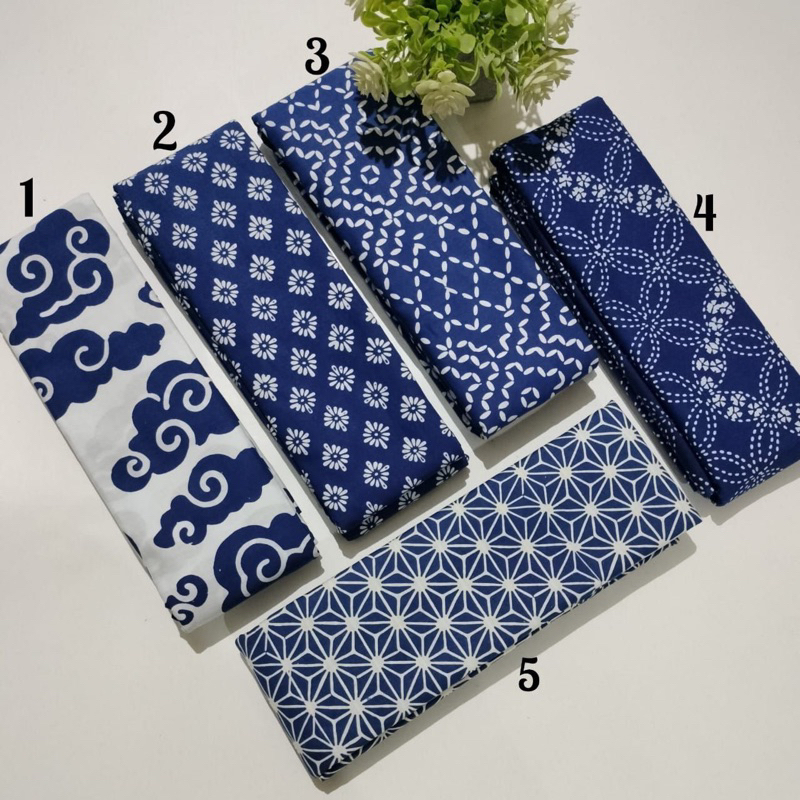 Jual Kain Batik Halus / Kain batik Cap Warna Biru BCA | Shopee Indonesia
