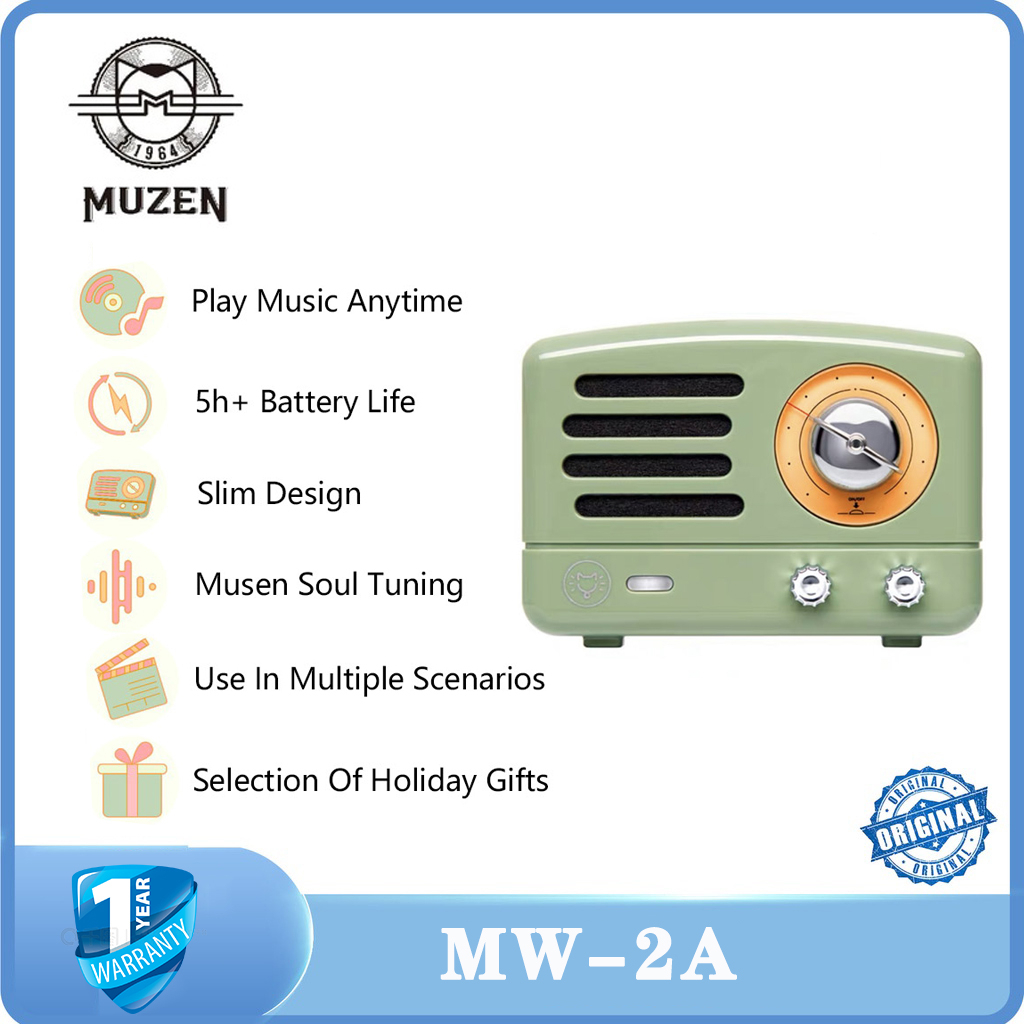 Jual Muzen MW-2A OTR Metal Portable FM Radio Bluetooth Speaker (Asli) | Shopee Indonesia