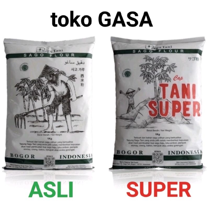 Jual tepung sagu tani 500gr asli & super / Sago flour 1/2kg/ Sago tani ...