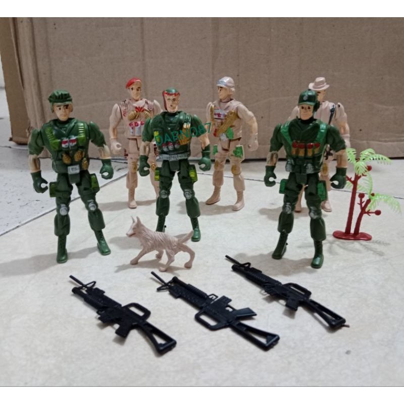 Jual MAINAN PATUNG TENTARA MINI ISI 6 PCS | Shopee Indonesia