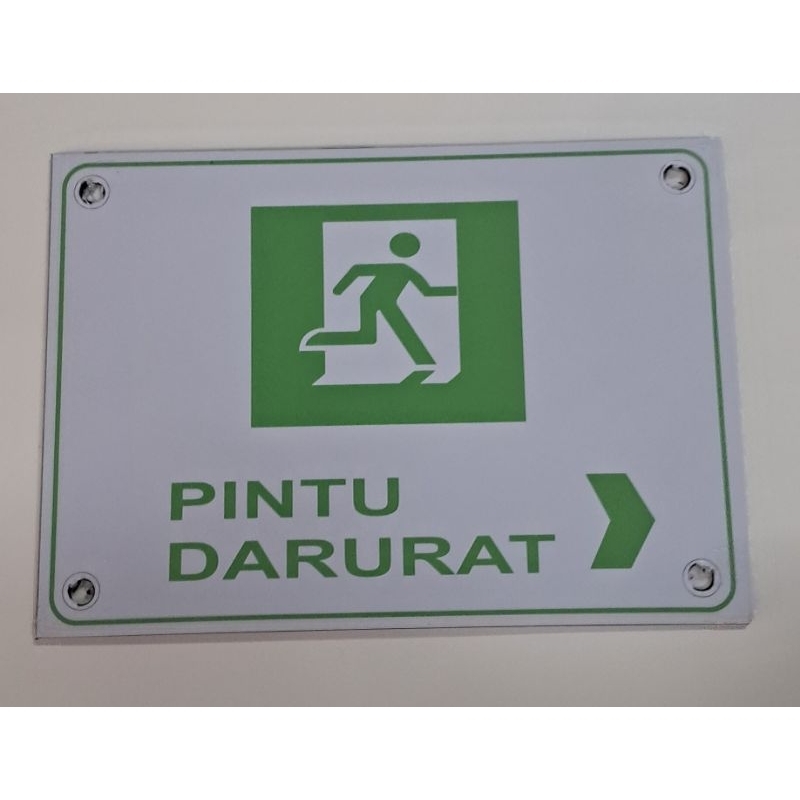 Jual Sticker PINTU DARURAT kanan dan tatakan Acp ukuran A4 | Shopee ...