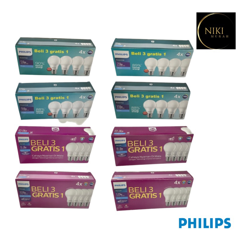 Jual Led Philips Multipack(Paket) 5W, 6W, 7W, 8W, 9W, 10W, 11W, 12W ISI ...