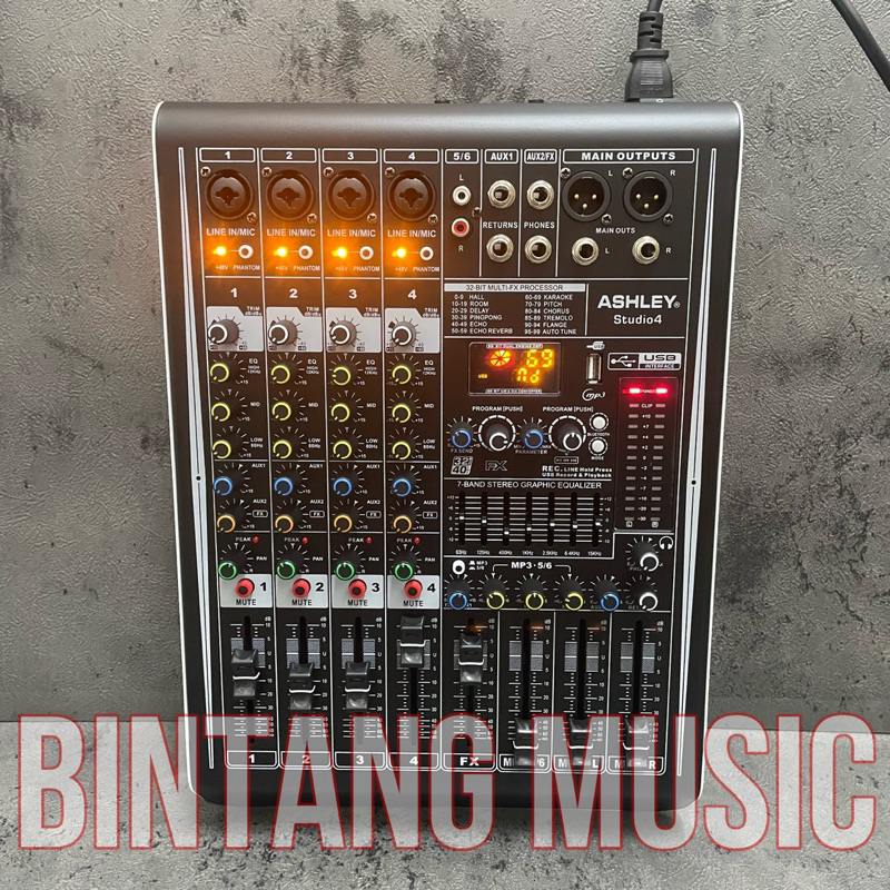 Jual power mixer 4 channel ashley studio 4 original power mixer ashley studio4 garansi 1 tahun ...