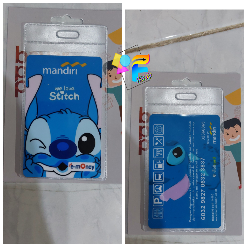 Jual Kartu eMoney eToll Tapcash BRIZZI edisi Stitch - Custom Print ...