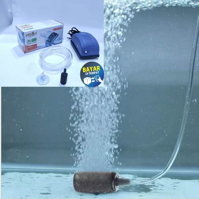 Jual paket aerator 1 lubang lengkap tinggal pasang MESIN/SELANG/BATU ...