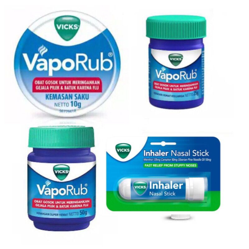 Jual Vicks Vaporub inhaler 10gr-25gr-50gr Balsem Dewasa Balsem Vick ...