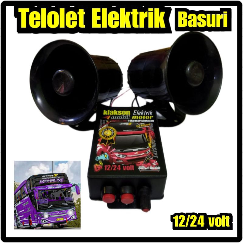 Jual KLAKSON BASURI ELEKTRIK VERSI TOA 12 VOLT DAN 24 VOLT | Shopee ...
