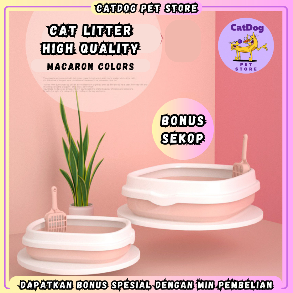 Jual Cat Pet Litter Box Besar Kucing Murah FREE Sekop / Bak Box Kotak ...