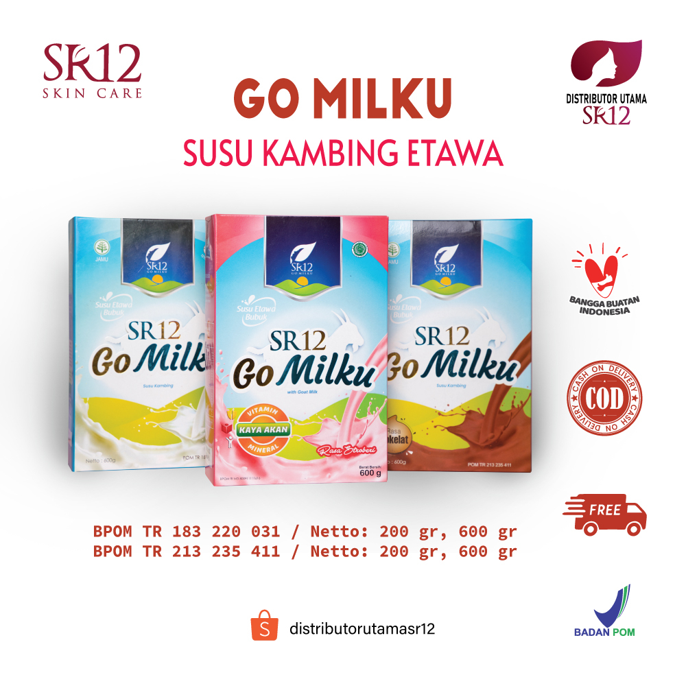 Jual GoMilku SR12 Susu Kambing Etawa Bubuk Kualitas PREMIUM Tidak Amis Tanpa Gula Plus Madu ...