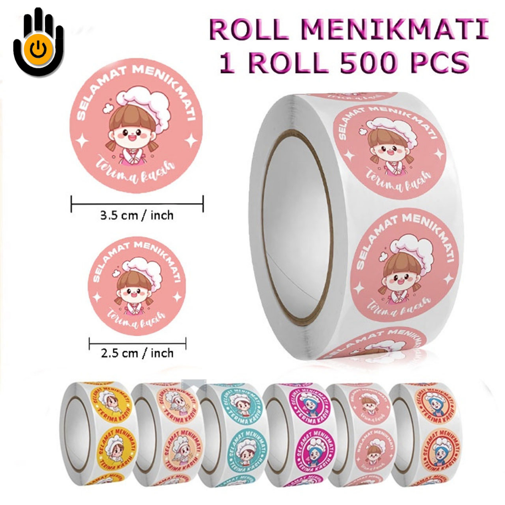 Jual Label Roll Sticker (1 Roll Isi 500 Pcs) Selamat Menikmati Import ...