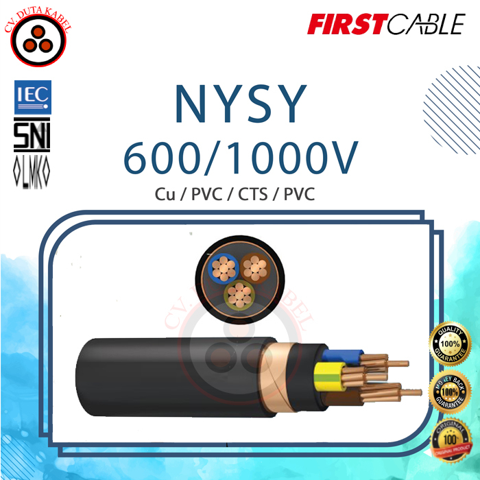 Jual Kabel NYSY 3x4 mm2 FIRST CABLE (Cu/PVC/CTS/PVC) 1kV | Shopee Indonesia