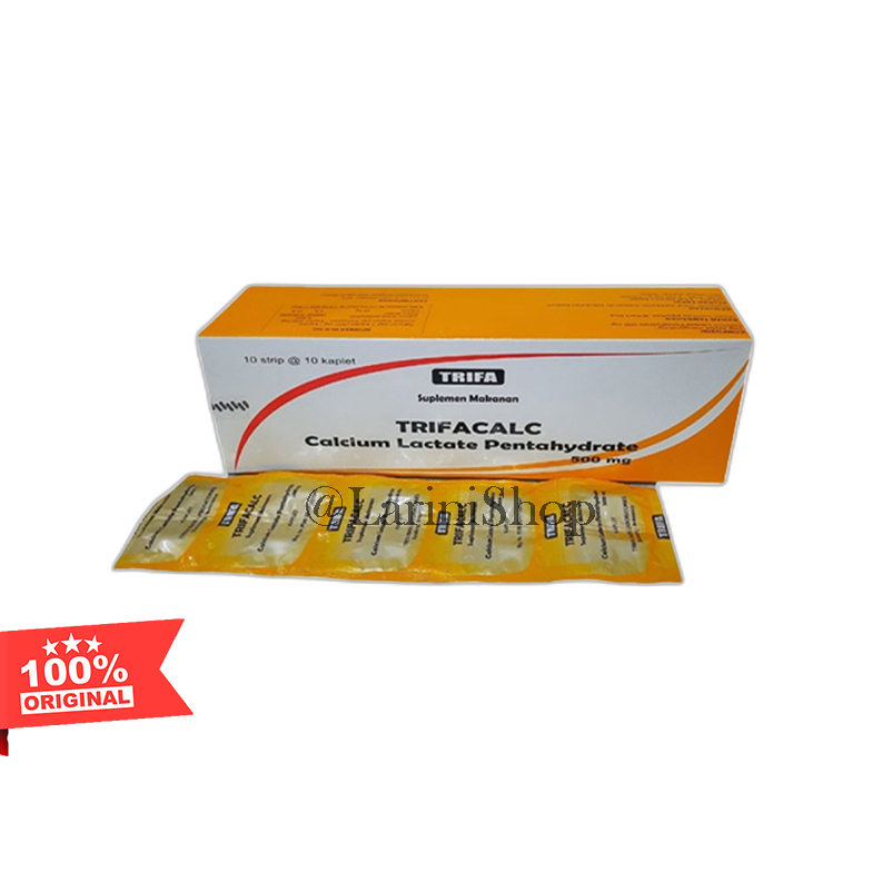 Jual TRIFACALC 500 MG KAPLET (HARGA PER BOX) MEMENUHI KALSIUM ANAK ...