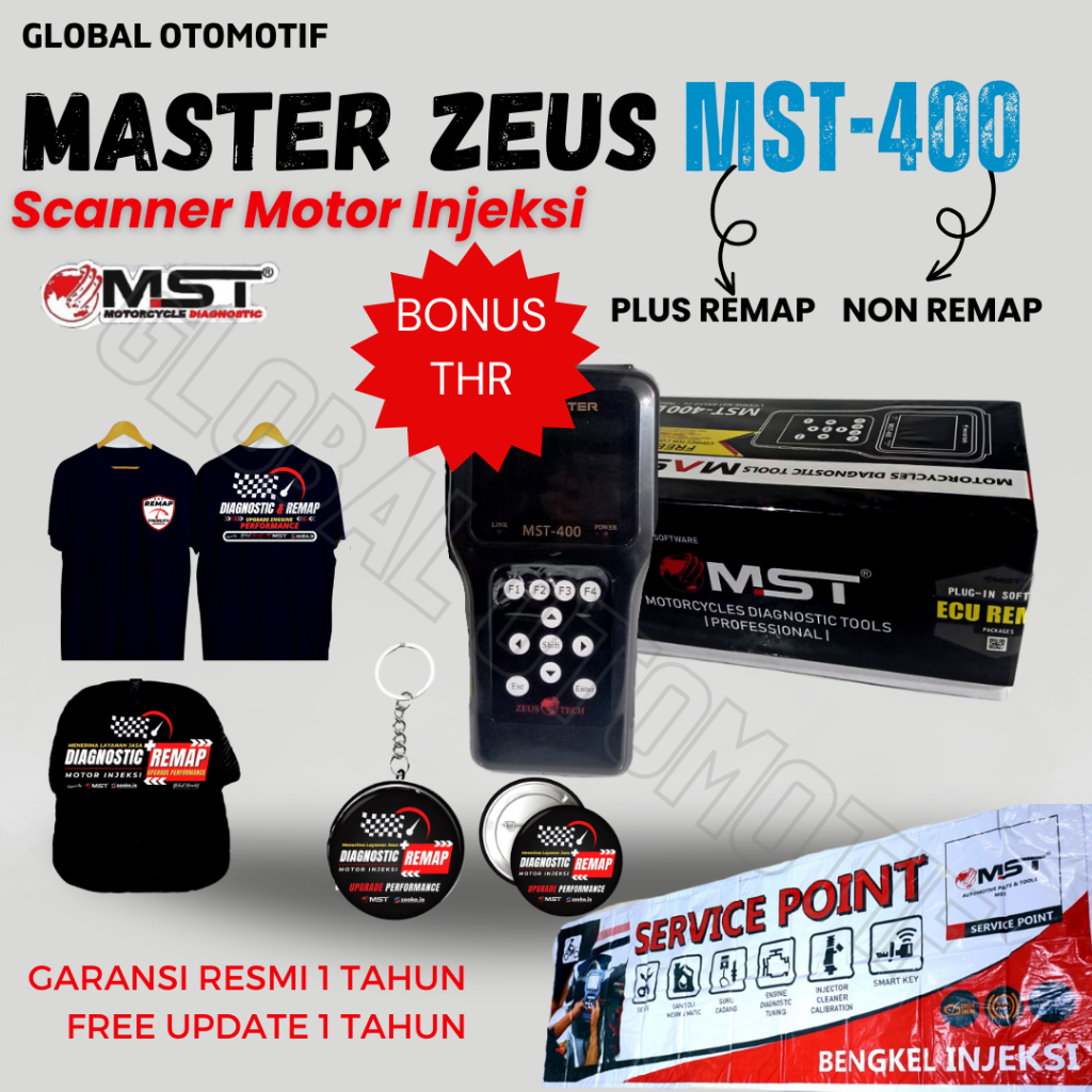 Jual Scanner Motor Injeksi HONDA & YAMAHA MASTER ZEUS MST-400 2in1 ...