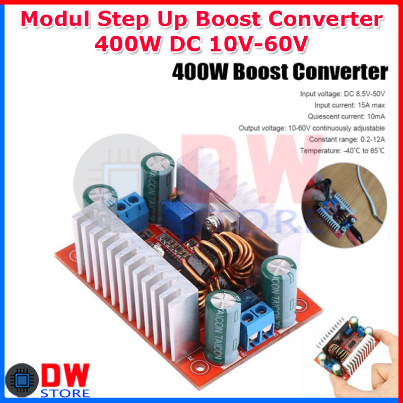 Jual Step Up Boost 400W 15A DC-DC 8-50V to 10-60V Power Supply LED Driver | Shopee Indonesia