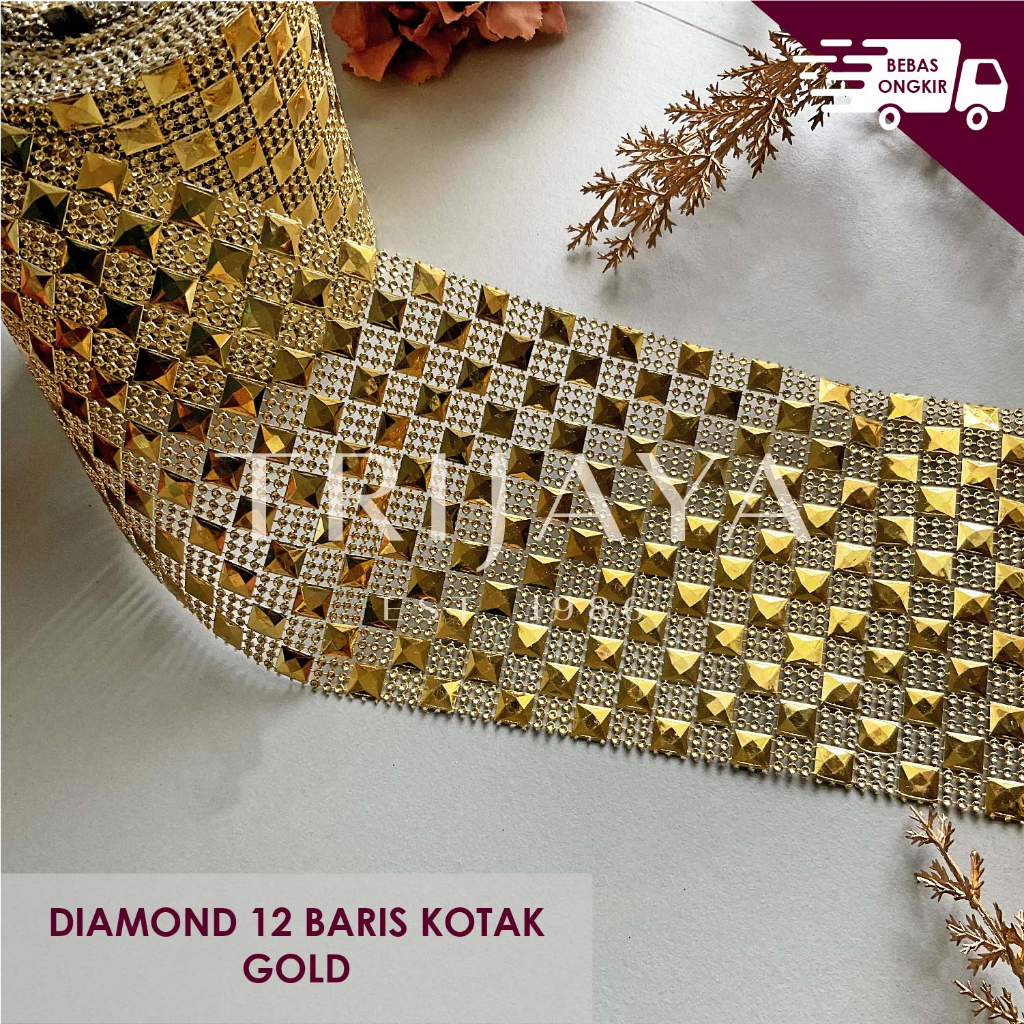Jual Trijaya Kristal Diamond 12 Baris Kotak (Per Meter) | Shopee Indonesia