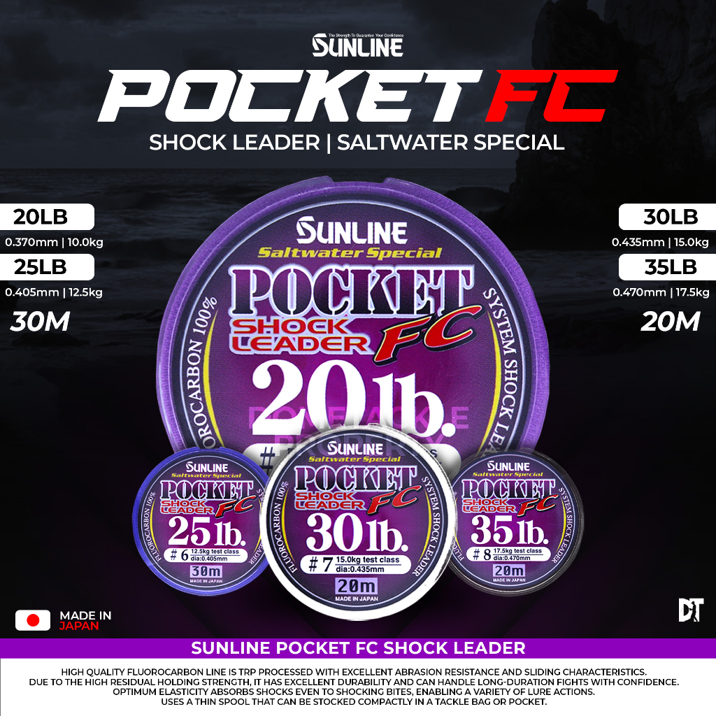 Jual Sunline Senar Leader Pocket FC Shock Leader Flourocarbon 30 Meter 20 25 30 35 40 lb ...