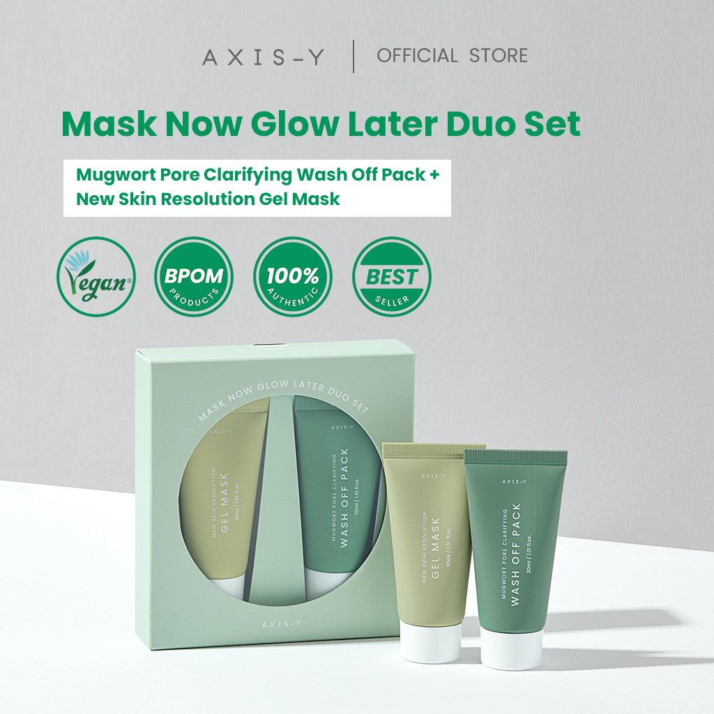 Jual AXIS-Y - Mask Now Glow Later Duo Set 30ml | Shopee Indonesia