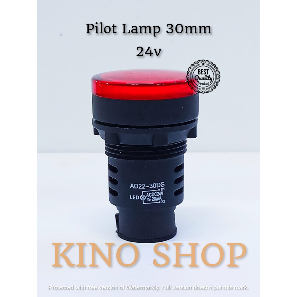 Jual Pilot Lamp 30mm 24V Merah - lampu Indikator | Shopee Indonesia