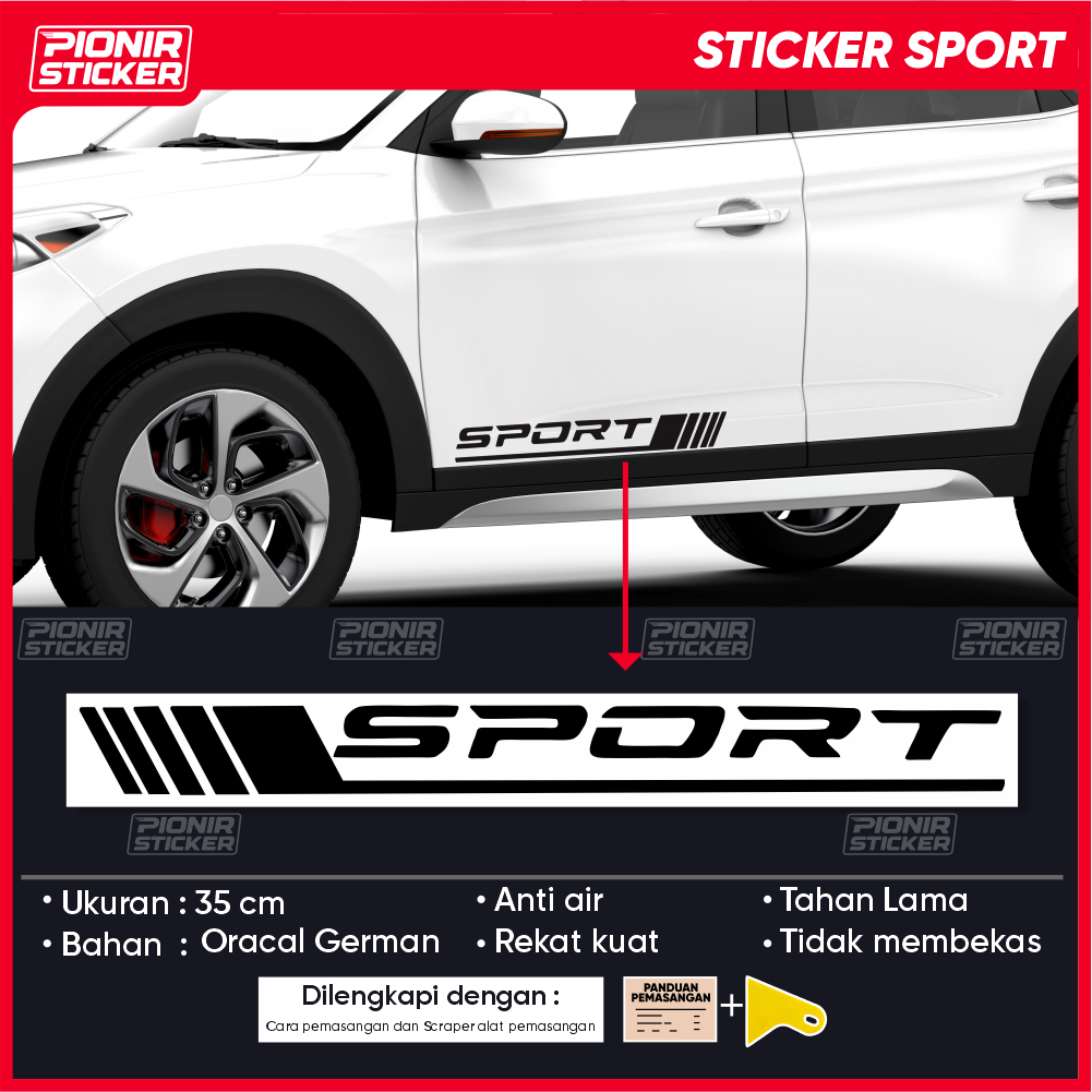 Jual Stiker Sport Cutting Sticker Mobil Simple Minimalis BMW Civic City ...