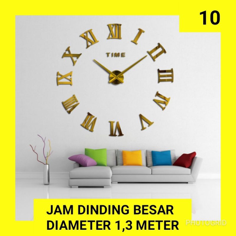 Jual Jam Dinding Jumbo 130 cm Jam Dinding Besar tempel tembok | Shopee ...