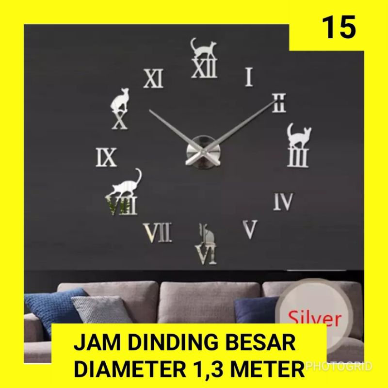 Jual Jam Dinding Jumbo 130 cm Jam Dinding Besar tempel tembok | Shopee ...