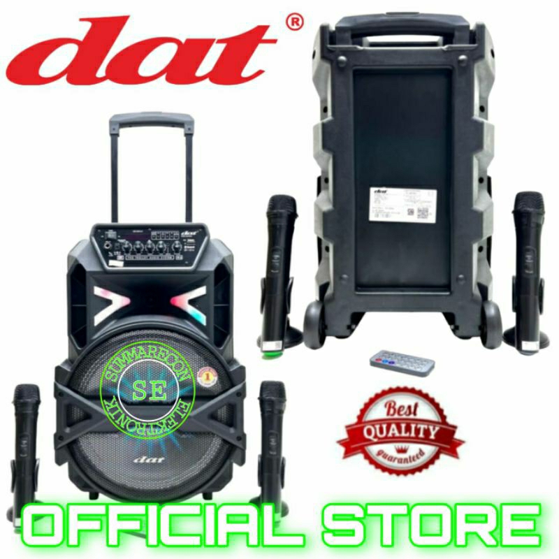 Jual speaker portable with mic wireless dat dt1216 speaker karaoke ...