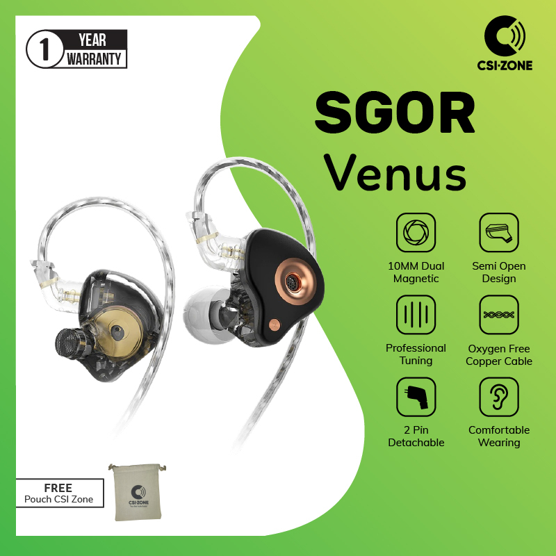 Jual SGOR Venus Hi-Fi Dynamic Driver In Ear Earphone with Microphone ...