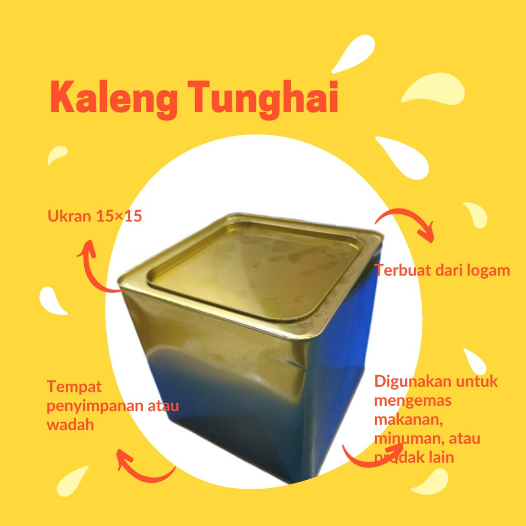 Jual STOK TERBATAS !! KALENG TUNGHAI | WADAH / TEMPAT PENYIMPANAN UK 15 ...